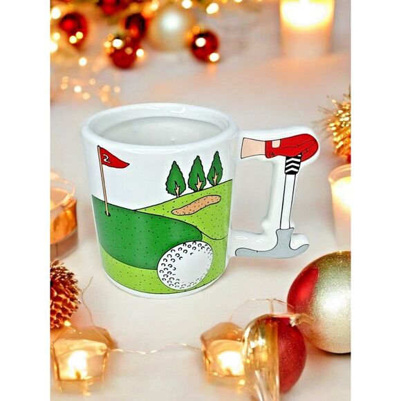 Dining | 3d Playful Novelty Golf Ball Club Shaped Handle Mug 14 Oz ...